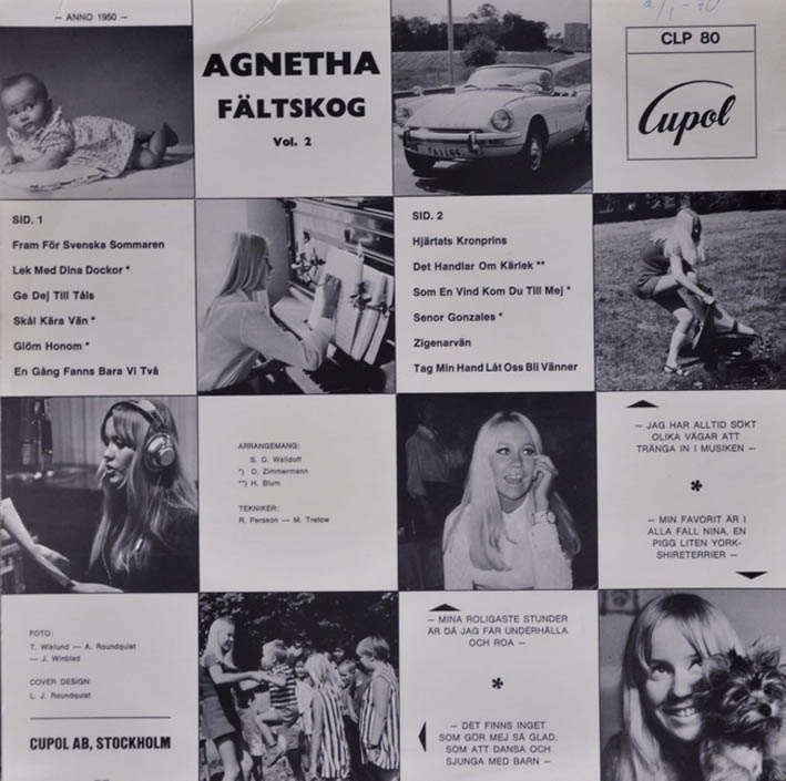 Agnetha Faltskog Agnetha Faltskog Vol 2 : Back | CD Covers | Cover ...